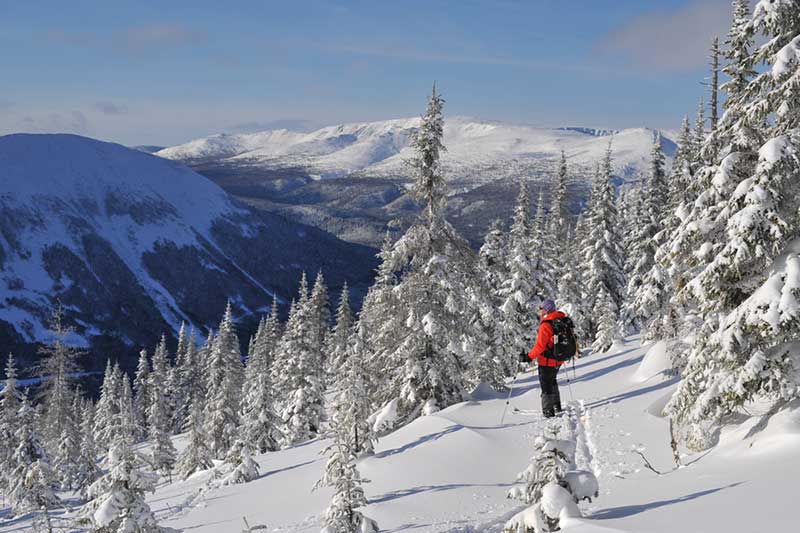 Gaspesie National Park Photo Gallery - Winter snowshoeing and skiing